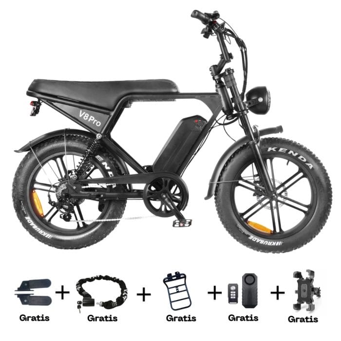 Ouxi V8 Pro | Zwart | 2025 | Elektrische fatbike | 250W - Fatbikes.nl