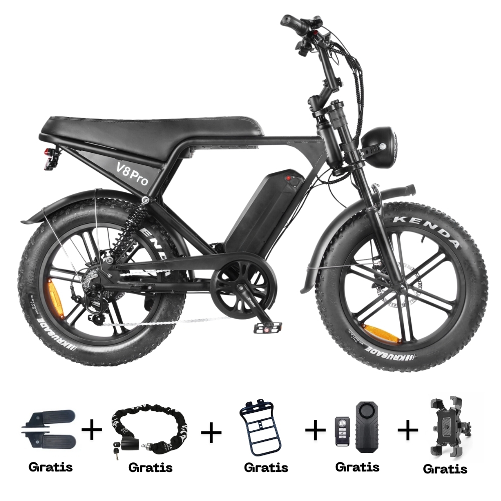 Ouxi V8 Pro | Zwart | 2025 | Elektrische fatbike | 250W - Fatbikes.nl